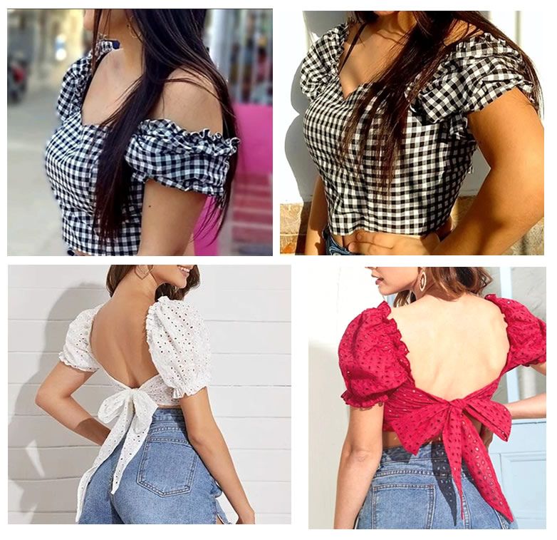 Blusa Atada Atrás Escote Corazón Miles De Patrones Gratuitos