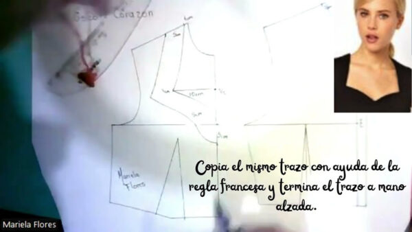 Trazo de escote corazón - Patrones gratis 淋